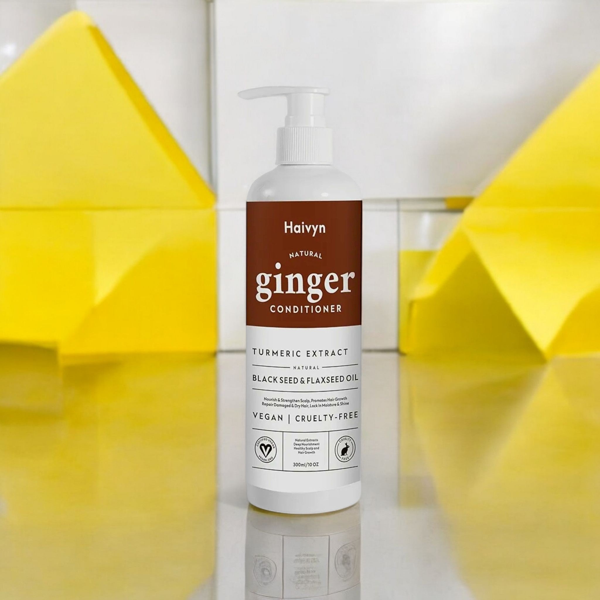 Haivyn Natural Conditioner: Ginger, Turmeric, Coconut Oil, Vegan, 300ml ...